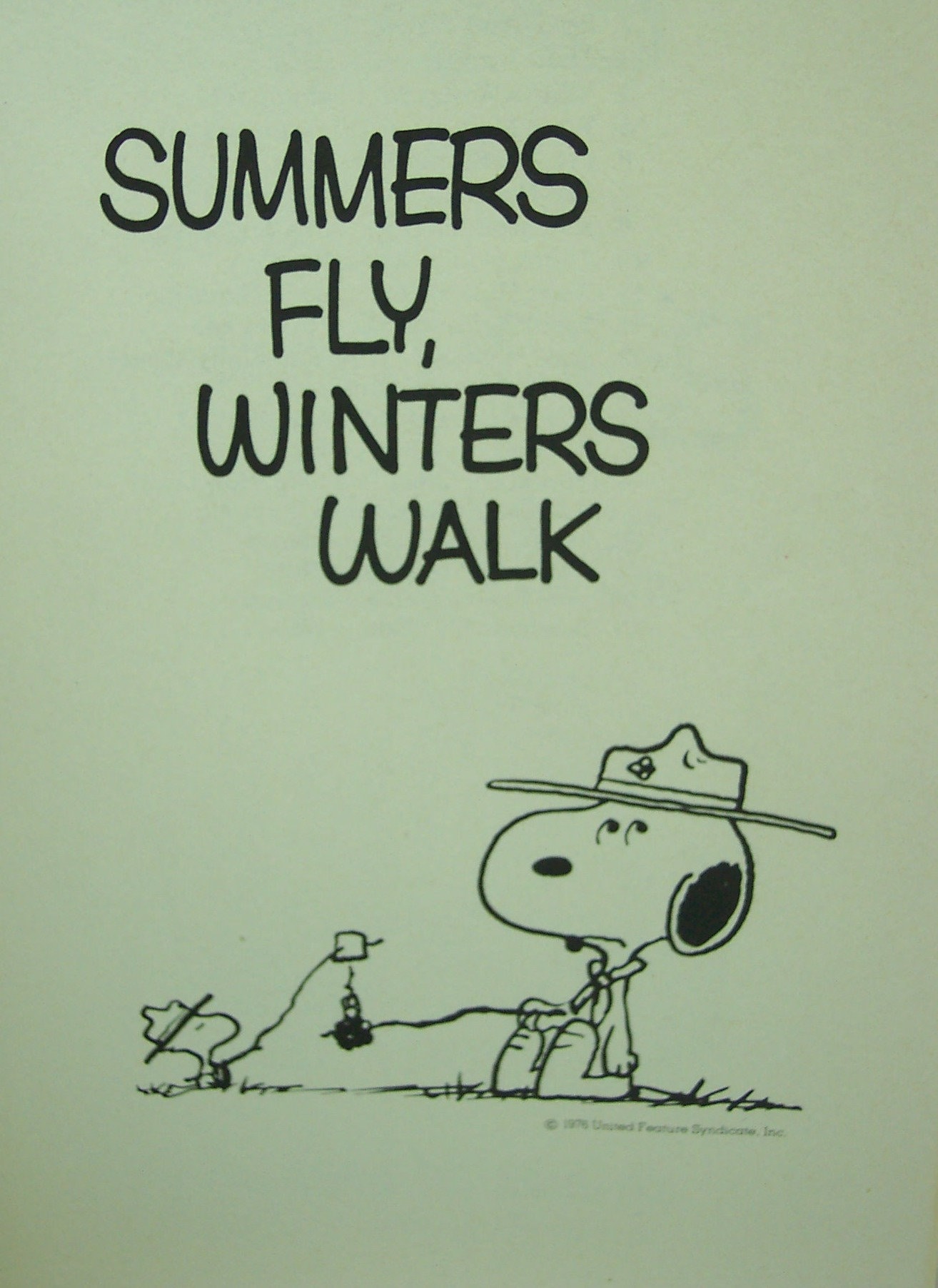 Vintage PEANUTS Snoopy Summers Fly Winters Walk Paperback | Etsy