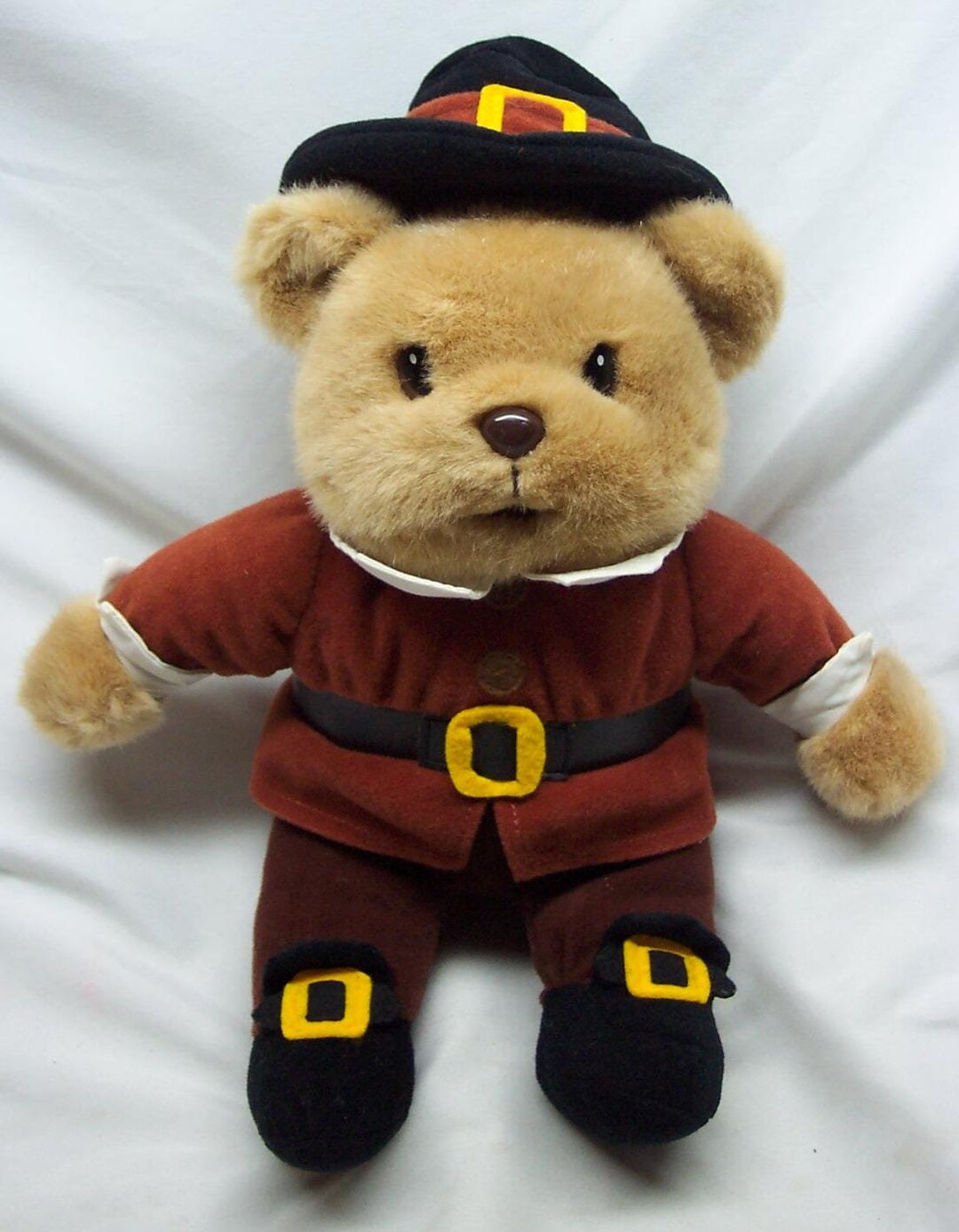 Vintage 1997 Gibson TEDDY BEAR PILGRIM 13" Plush Stuffed Animal Toy ...