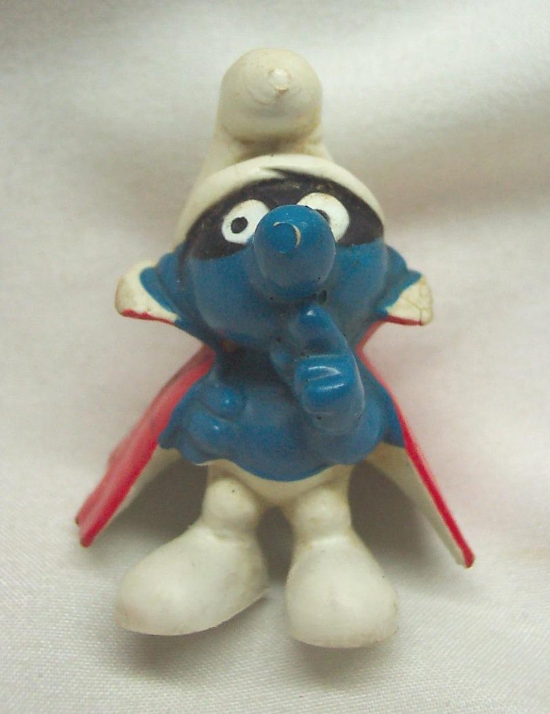 Vintage 1982 Schleich the Smurfs SPY Super Hero Smurf PVC Toy Figure ...