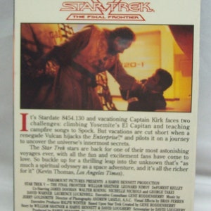 Vintage Star Trek V THE FINAL FRONTIER Vhs Video Movie New in ...