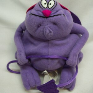 Vintage Walt Disney HERCULES PAIN Purple Imp Demon 4" Bean Bag Stuffed ...