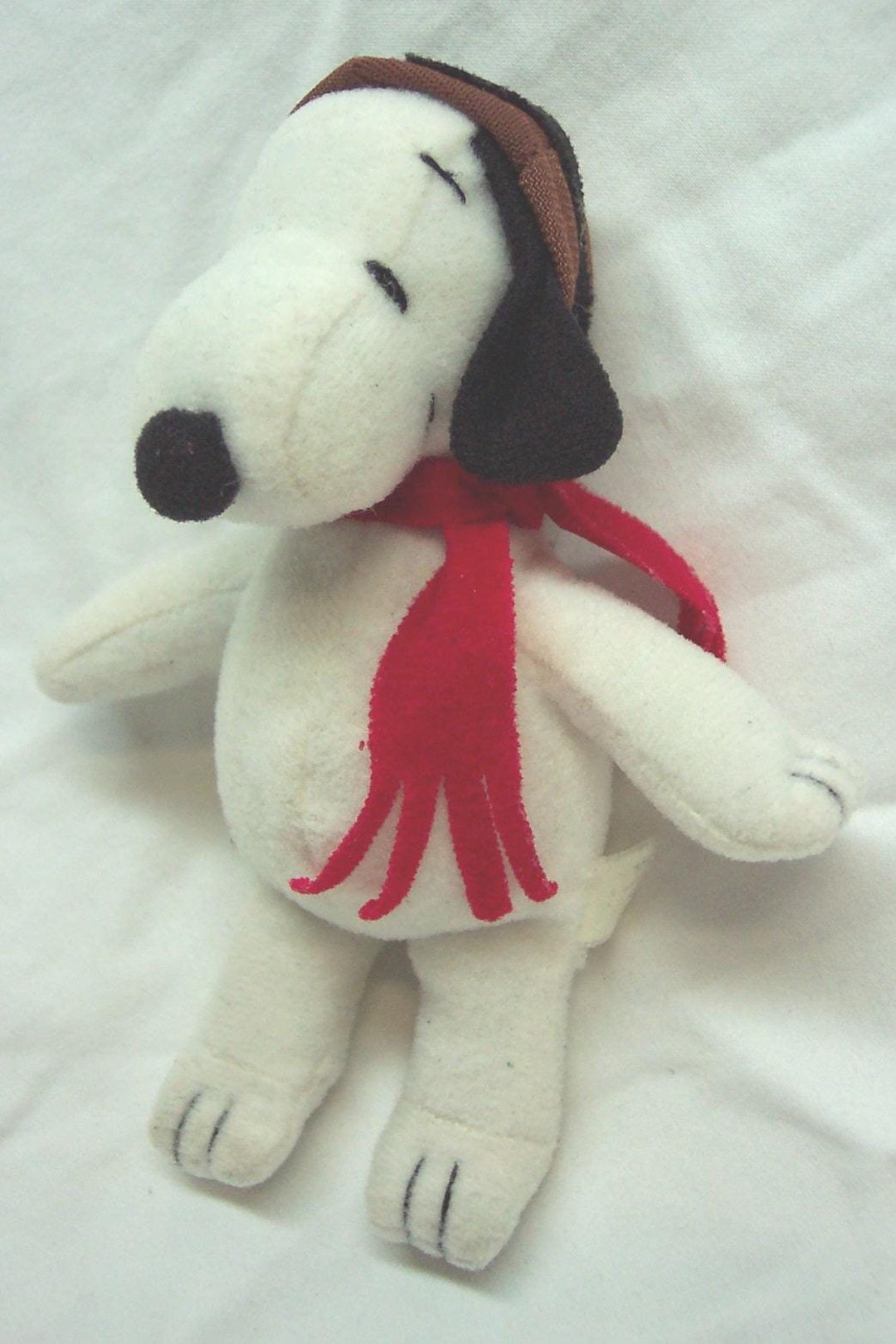 Vintage Peanuts Gang SNOOPY DOG as Flying Ace Pilot 5" Mini Plush ...