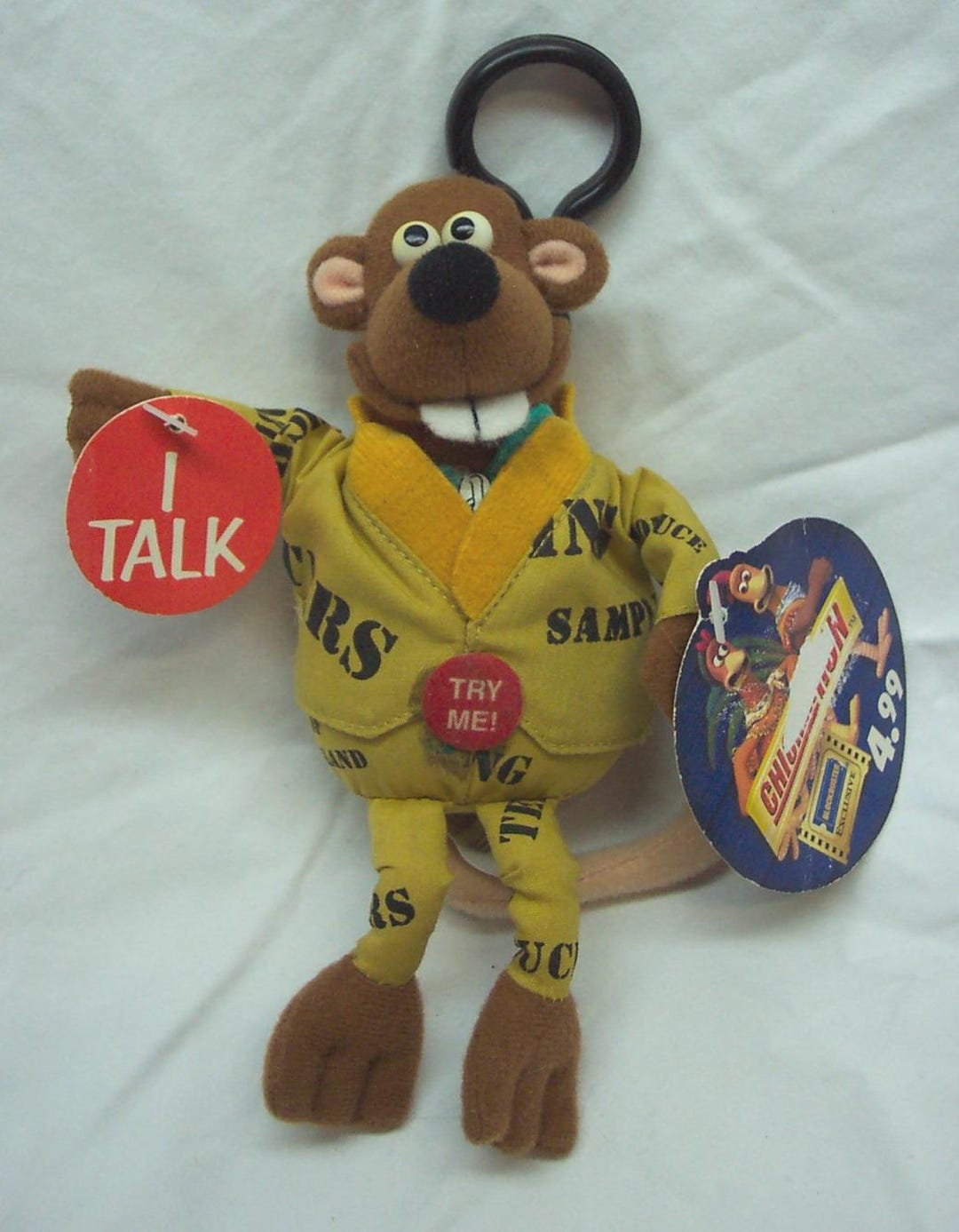 Vintage Rare Blockbuster Exclusive Chicken Run TALKING NICK RAT 7 ...