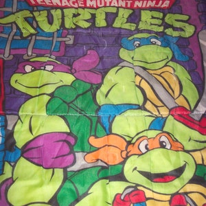 Vintage 1990 Teenage Mutant Ninja Turtles Children's Sleeping Bag 30 X ...