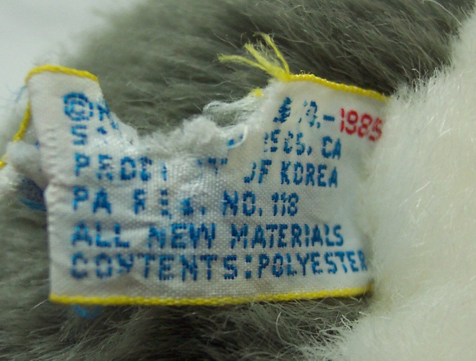 Vintage 1985 Dakin White and Gray PUPPY DOG 8 Plush - Etsy