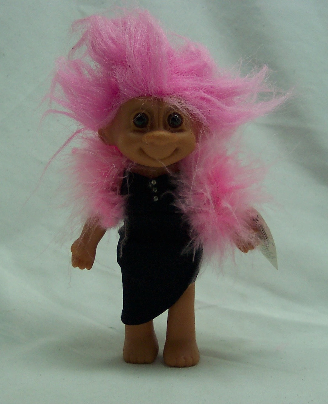 Vintage Russ TRACEY TROLL in Fancy Black Dress 8" Plastic Toy Figure ...