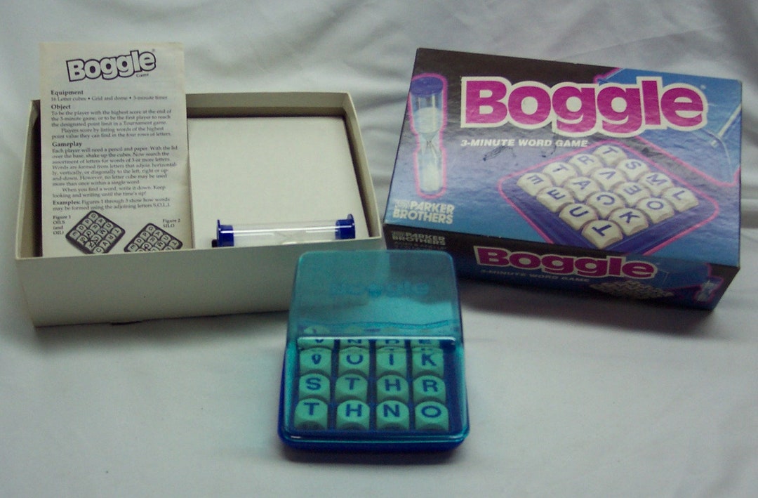 Vintage 1992 Parker Brothers BOGGLE Word GAME Complete Spelling ...