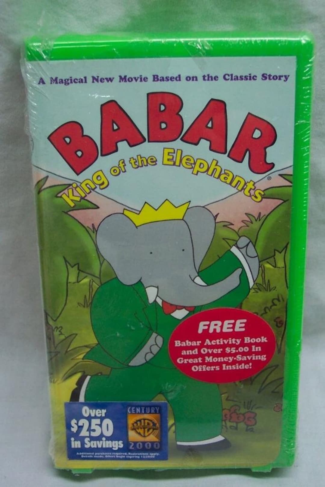 Vintage 1998 BABAR King of the Elephants Cartoon Vhs Video NEW Factory ...