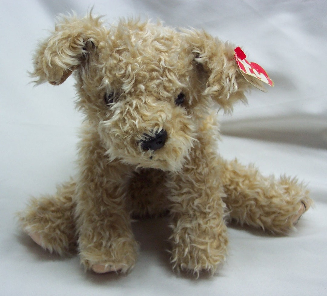 TY 1997 Beanie Buddy Tan TAFFY the Fuzzy Tan Puppy Dog 11" Plush ...