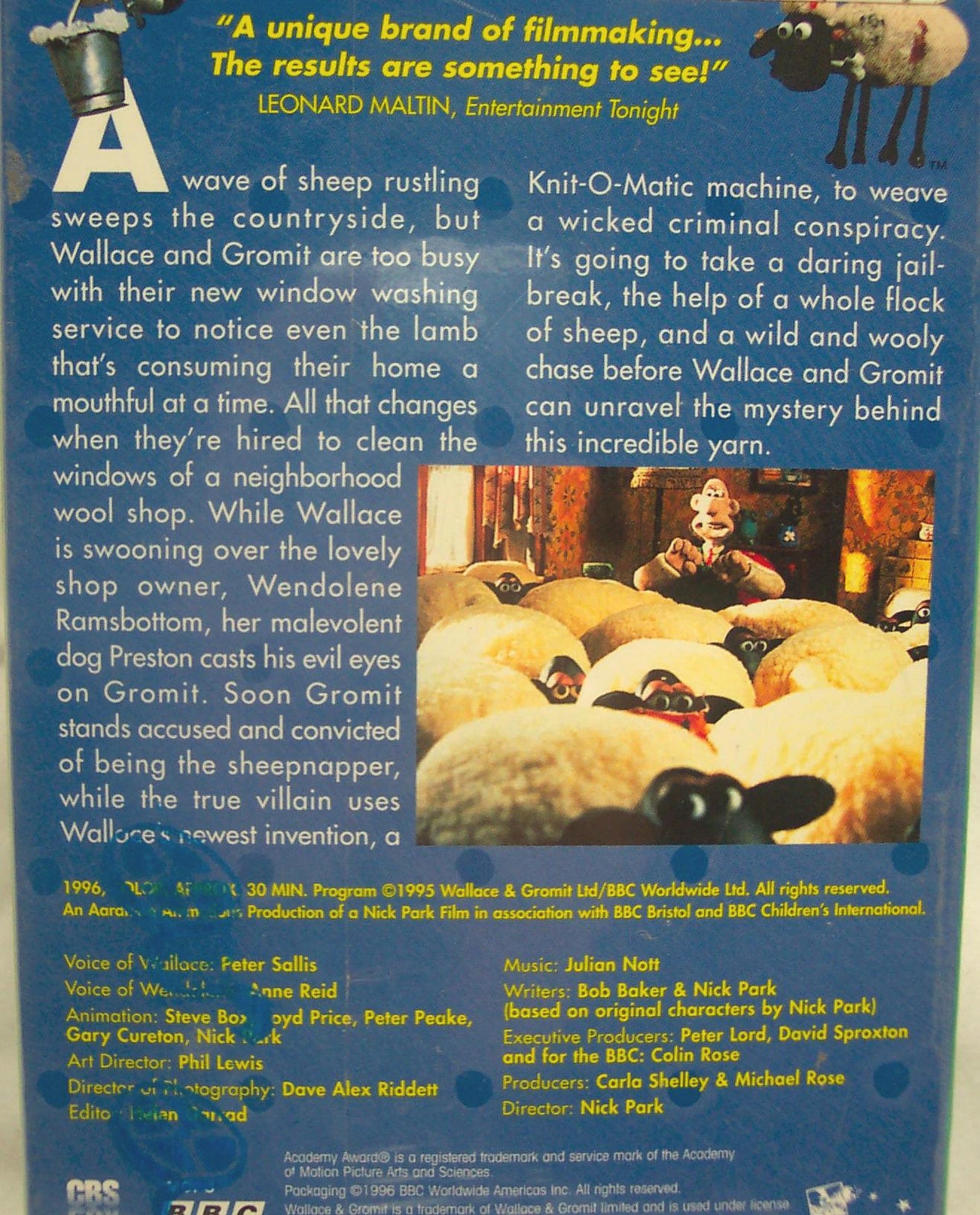 Vintage 1996 Aardman Animations WALLACE & GROMIT A Close Shave Vhs ...