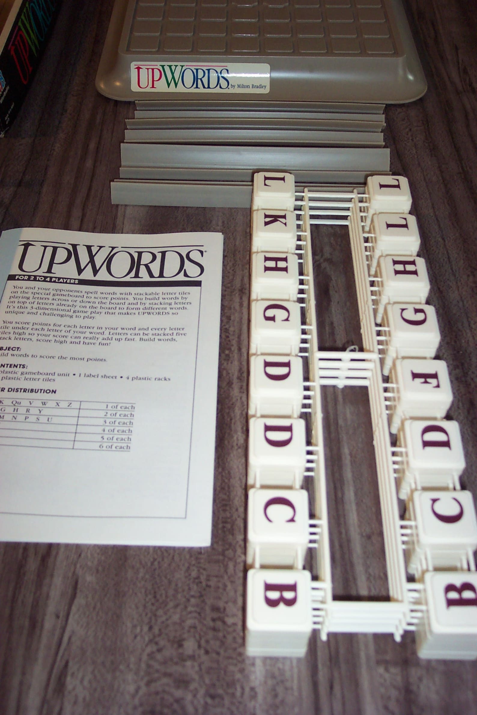 Vintage 1988 Milton Bradley UPWORDS Stacking Crossword Word 3 ...