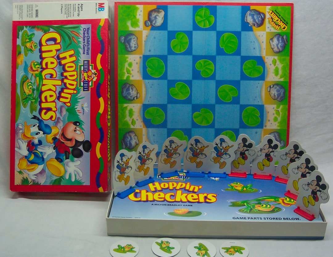 Vintage 1980s Milton Bradley Mickey Mouse HOPPIN CHECKERS Board Game - Etsy
