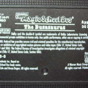 Vintage Scholastic's the Magic School Bus THE BUSASAURUS Dinosaur Vhs ...