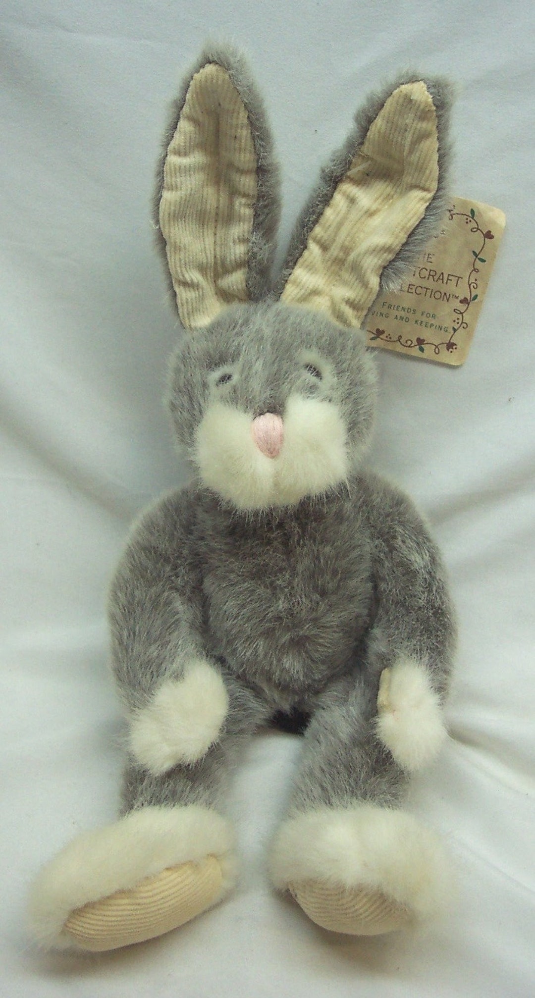 Vintage RUSS Heartcraft Collection SUNDANCE Gray Bunny Rabbit 13" Plush ...