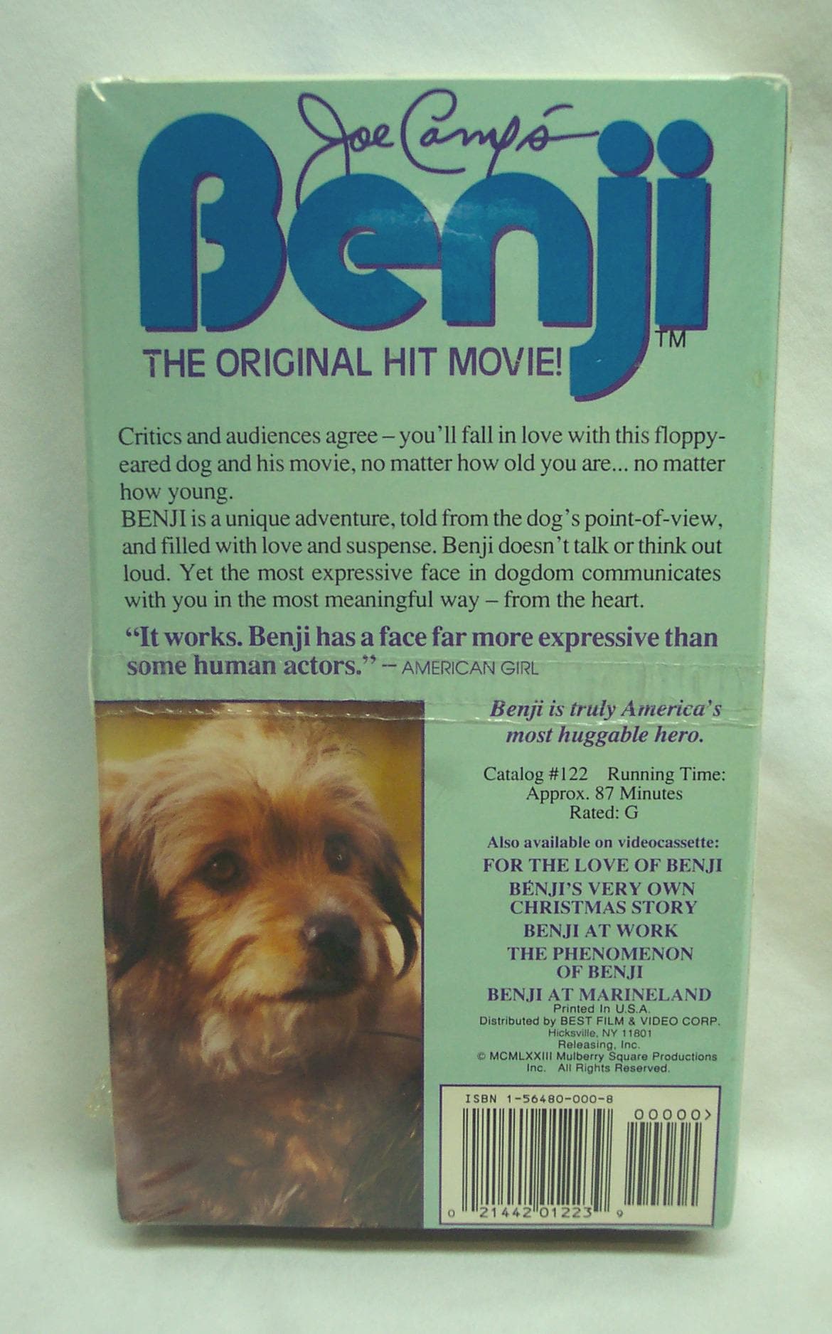 Vintage 1973 Joe Camp's BENJI the Dog VHS Video Movie NEW in Shrinkwrap ...