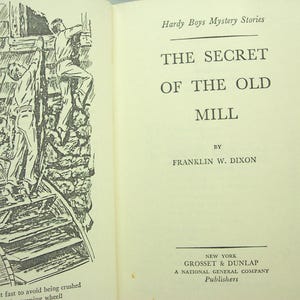 Vintage 1962 THE HARDY BOYS the Secret of the Old Mill Hardcover Book ...