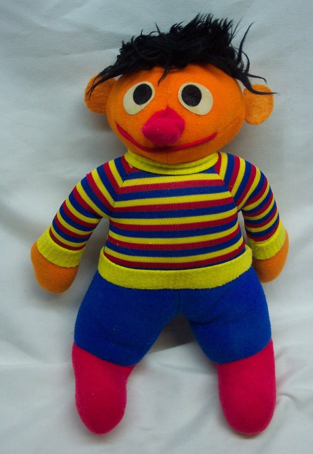 Vintage Sesame Street ERNIE 10" Plush Stuffed Animal Toy 1980's Bert ...