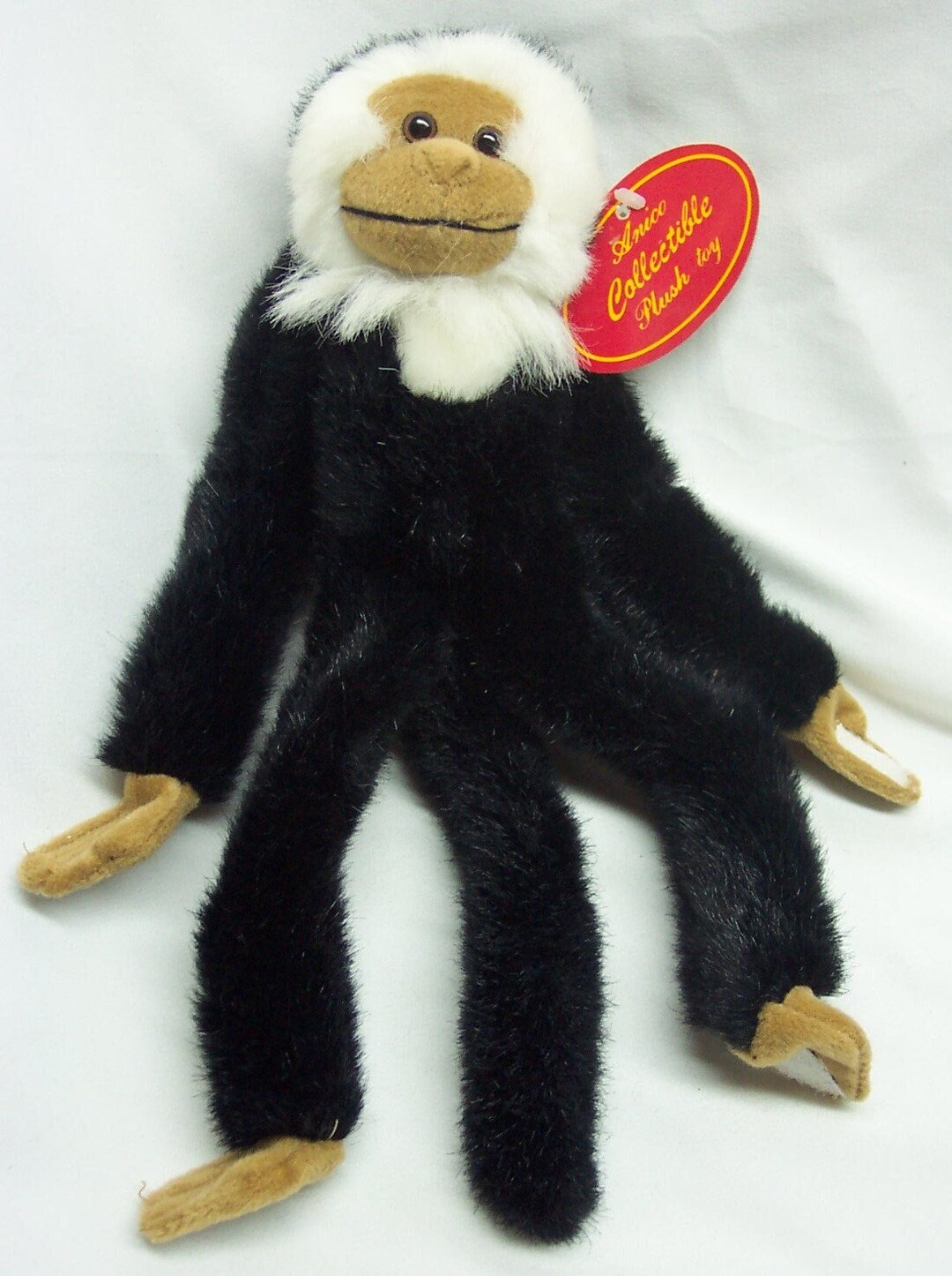 Vintage Anico Black LONG LEGGED CHIMPANZEE 9" Plush Stuffed Animal Toy ...