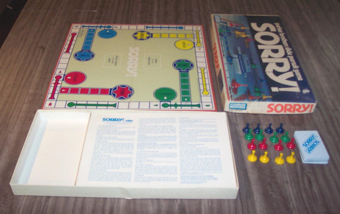 Vintage 1972 SORRY Slide Pursuit Game Board Game Complete With ...