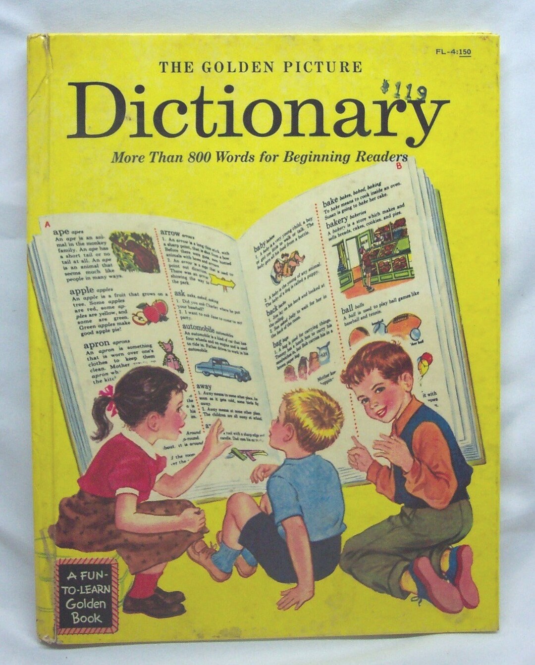 Vintage 1954 the GOLDEN PICTURE DICTIONARY Children's Hardcover Book ...