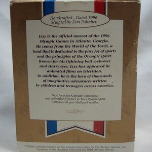 Vintage 1996 Hallmark IZZY the Olympic Mascot Olympic Games USA Holiday ...