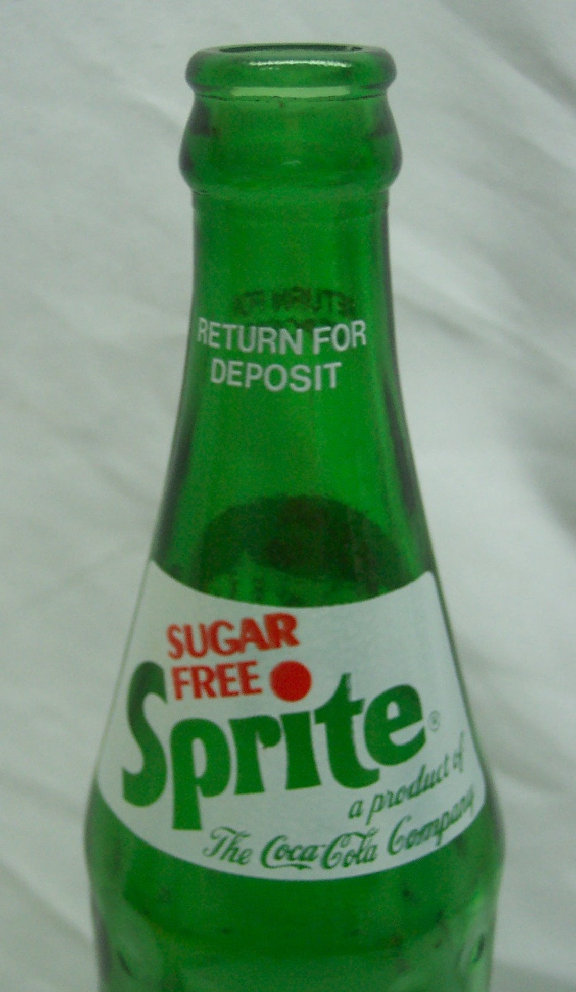 Vintage Antique Sugar Free SPRITE 11" Green Glass SODA BOTTLE Sequoia ...