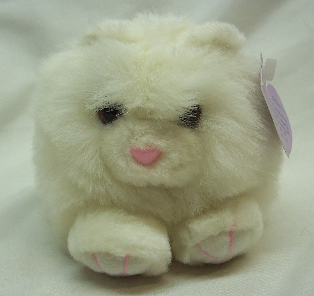 Vintage 1994 Puffkins WHITE PAWS Cat Kitten 4 Plush Stuffed Animal Toy ...