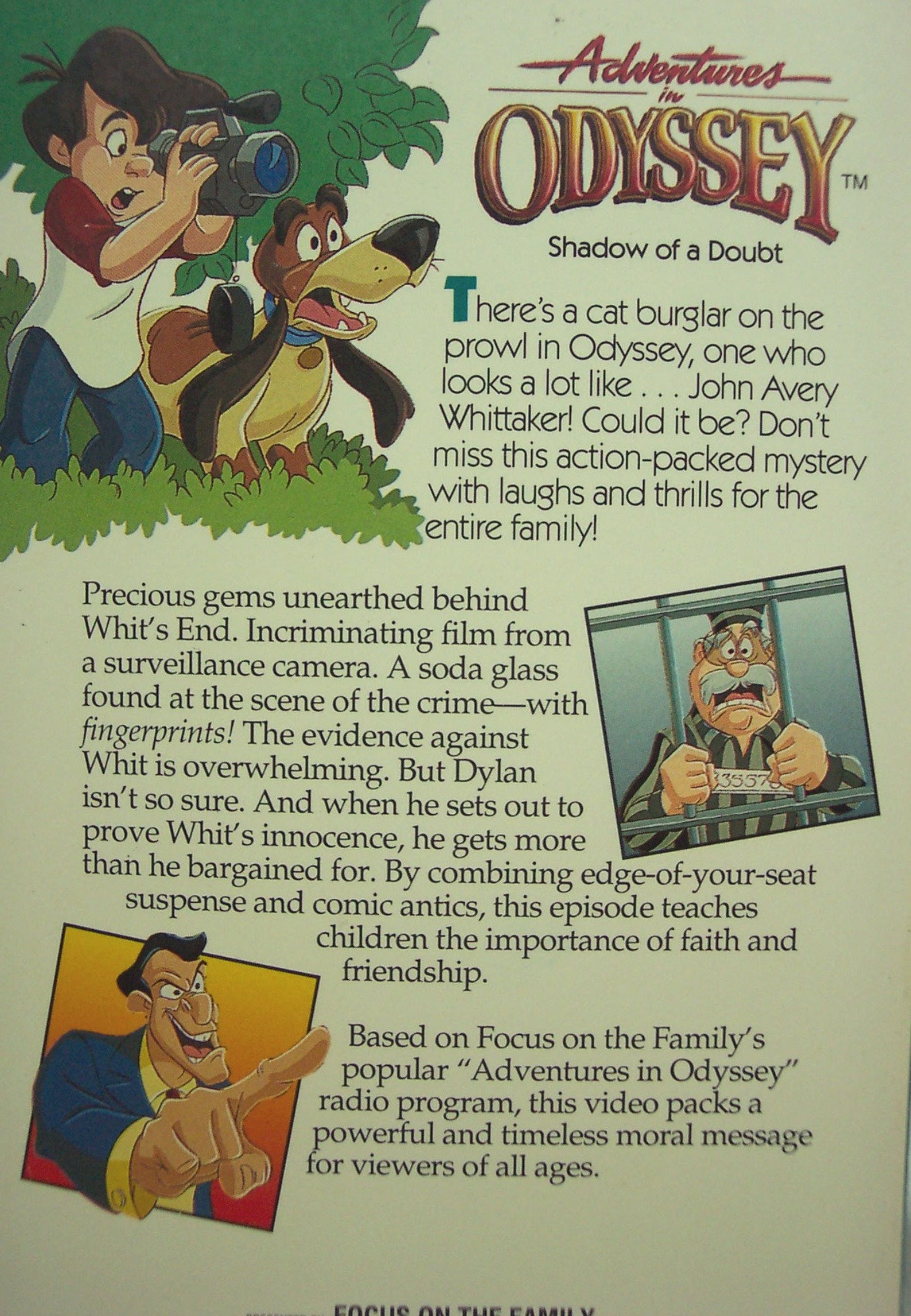 Vintage 1993 ADVENTURES IN ODYSSEY Shadow of a Doubt Vhs Video Animated ...