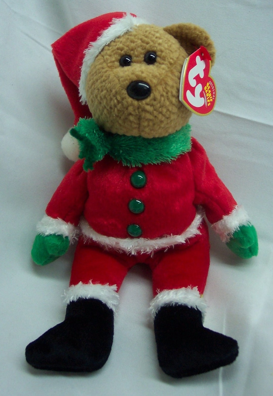 Beautiful Vintage TY Beanie Babies KRINGLE Santa Claus Teddy Bear 9 ...