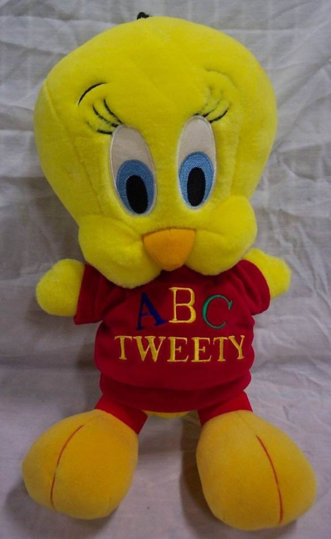 Vintage 1998 WB STORE Looney Tunes Talking ABC Tweety Bird Plush ...