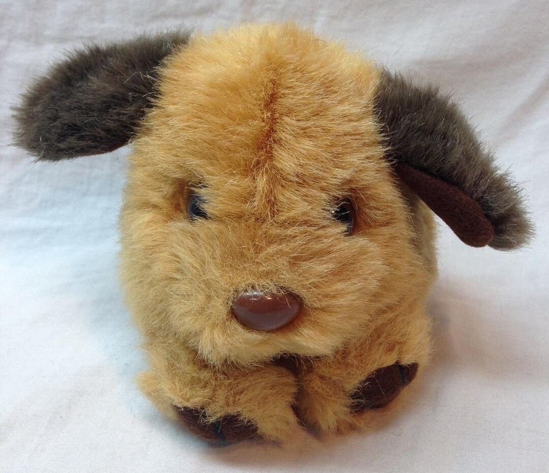 Vintage 1994 Puffkins Tan & Brown PUPPY DOG 4" Plush Stuffed Animal Toy ...