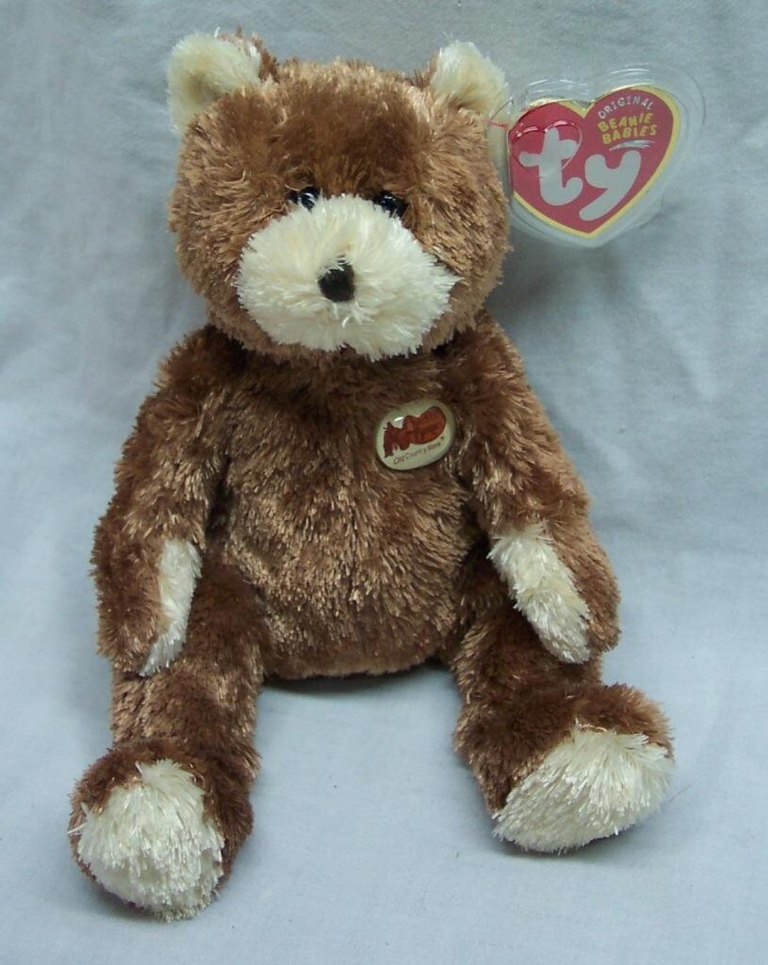 Vintage TY 2004 Beanie Babies Cracker Barrel Restaurant OLD TIMER Teddy ...