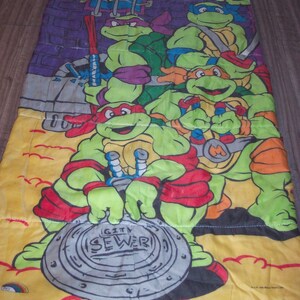 Vintage 1990 Teenage Mutant Ninja Turtles Children's Sleeping Bag 30 X ...
