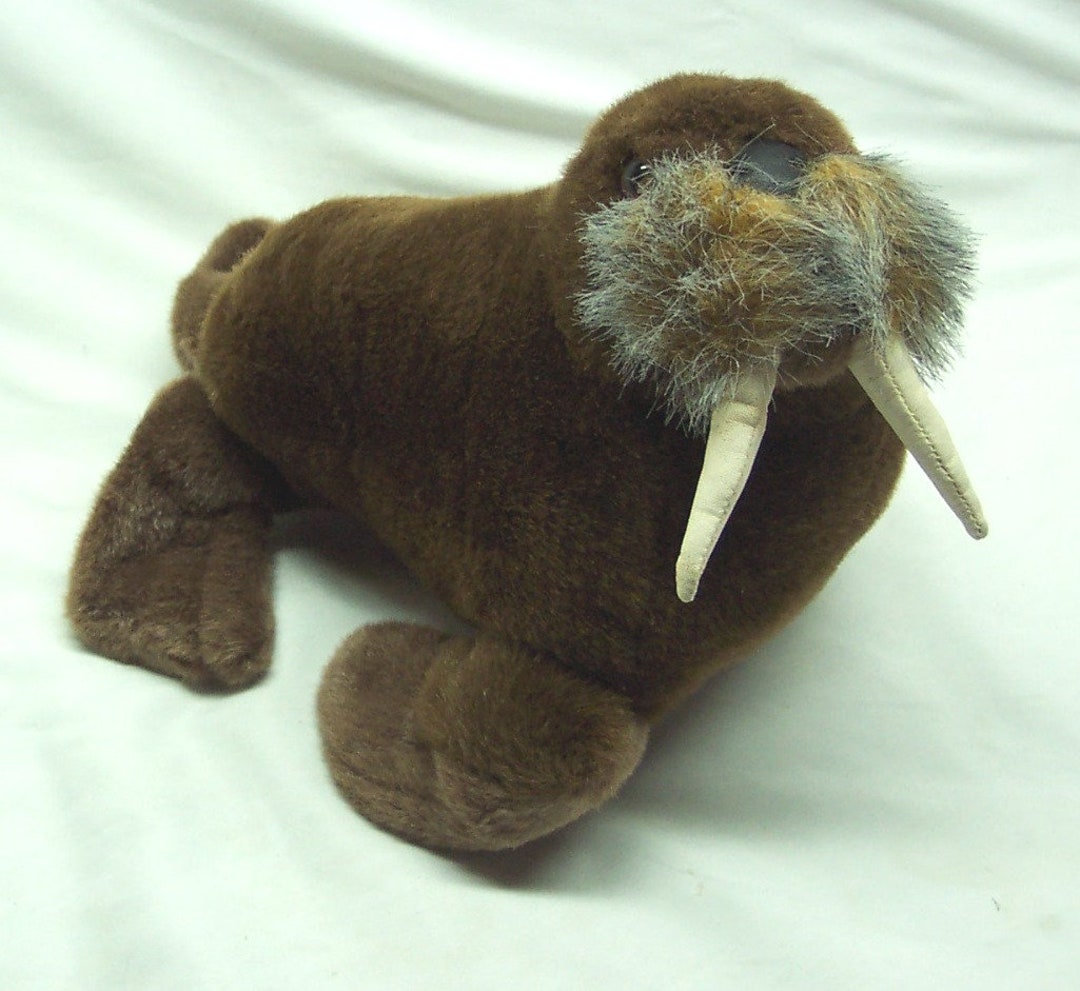 Vintage Sea World Sea World BROWN WALRUS 10" Plush Stuffed Animal Toy ...