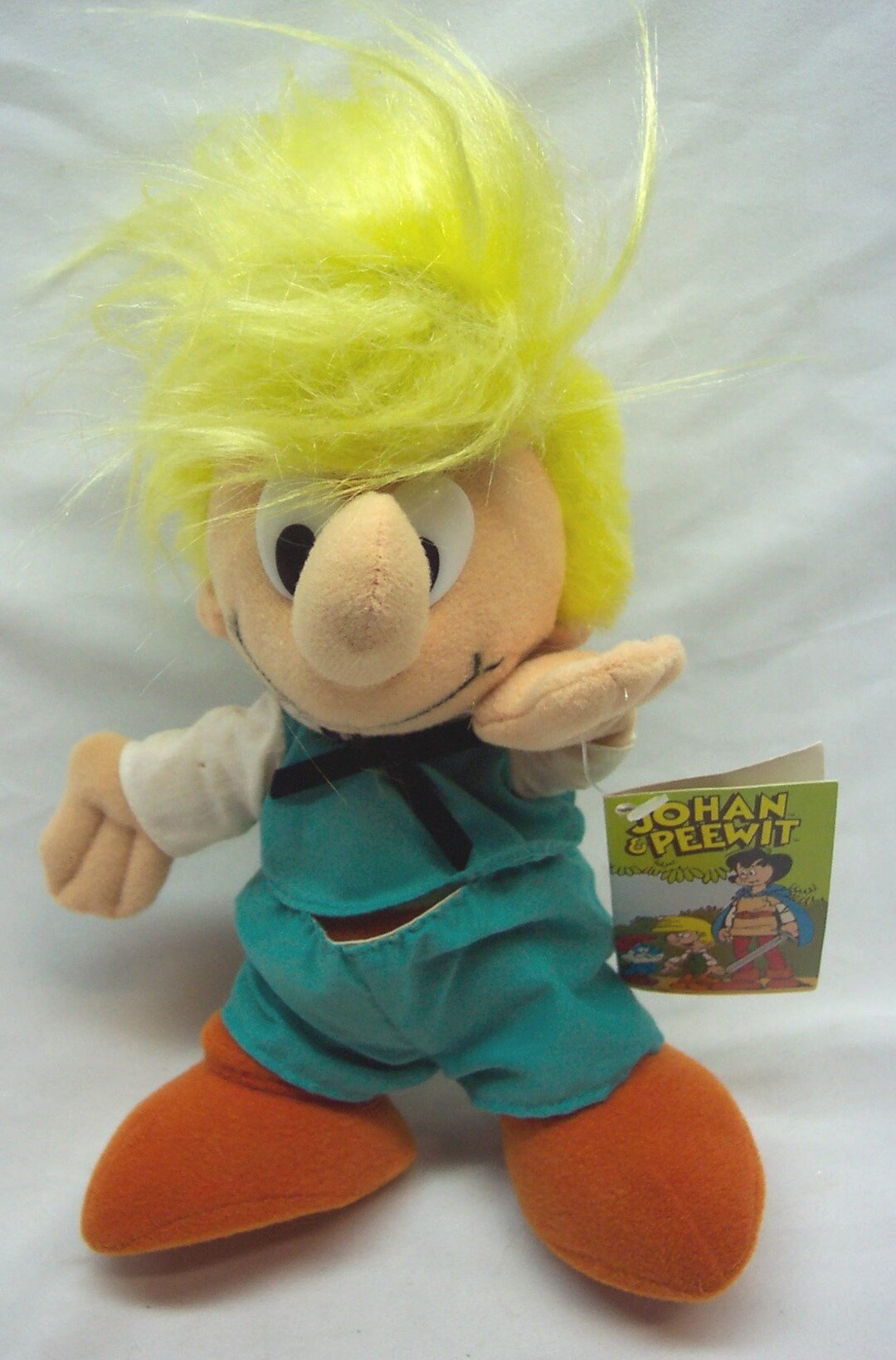 Vintage 1983 Rare Smurfs Johan & PEEWIT BOY 10" Plush Stuffed Animal ...