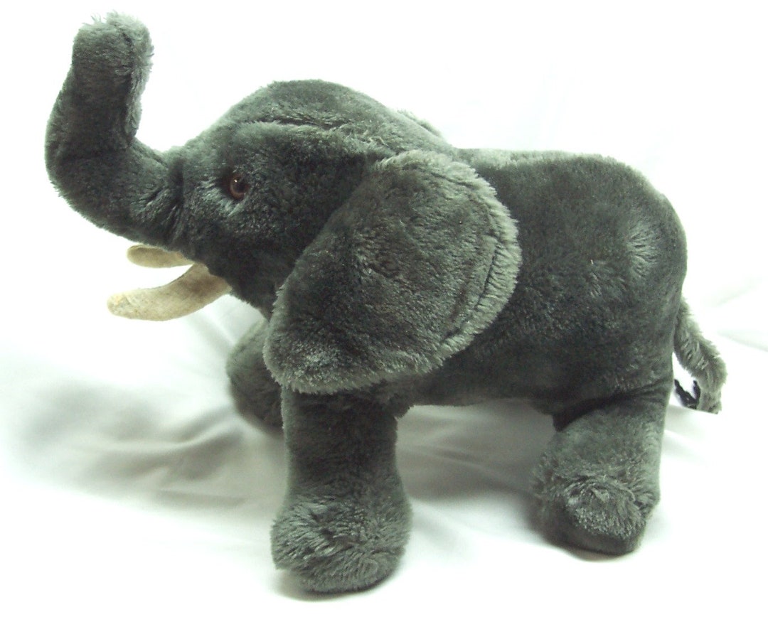 Vintage Antique Dakin 1976 VERY NICE ELEPHANT 10" Plush Stuffed Animal ...