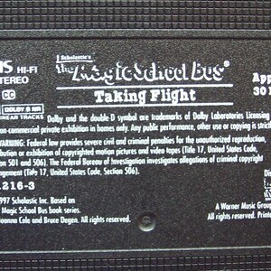Vintage Scholastic's the Magic School Bus TAKING FLIGHT Plane Facts Vhs ...