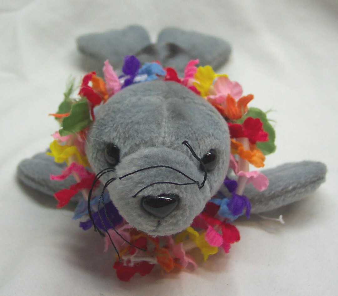 Vintage 1999 Hawaii Souvenir UMO the Barking Hawaiian MONK SEAL 8" Bean ...
