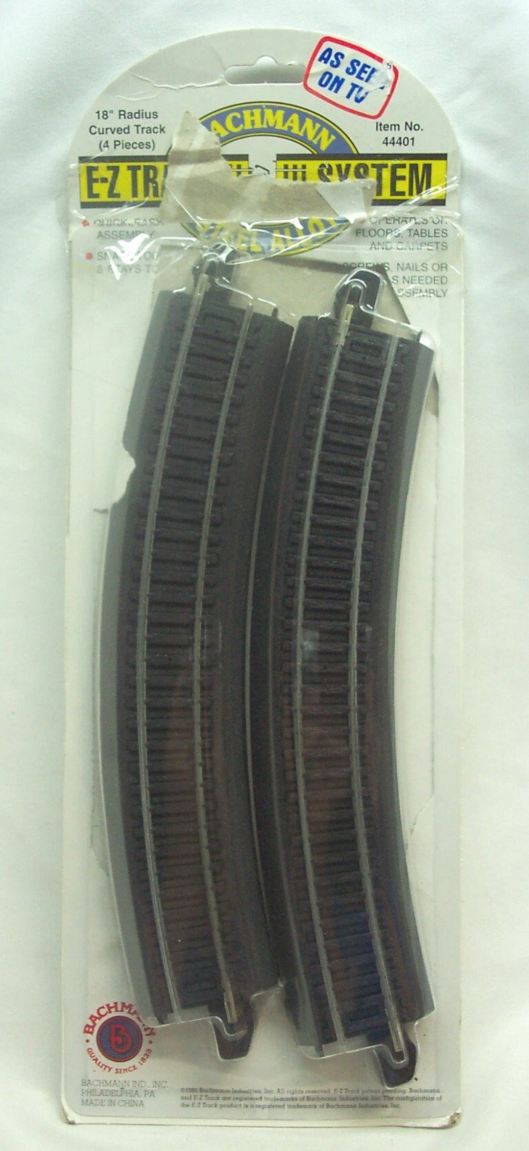Vintage Bachmann 44401 HO Steel Alloy 18" Radius Curved E-Z Track ...
