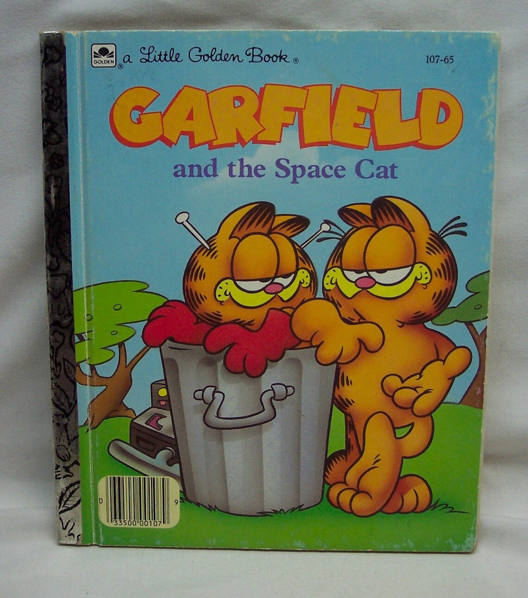 Vintage 1988 GARFIELD and the Space Cat A Little Golden Book Hardcover ...