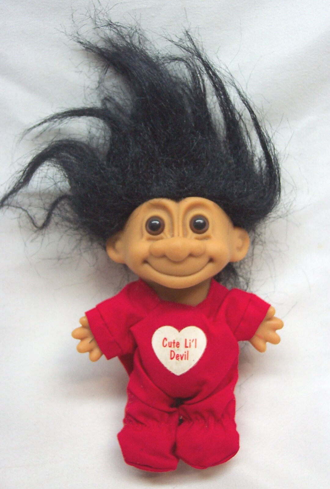 Vintage 1980's Russ CUTE LI'L DEVIL Troll 8" Plastic Toy Figure Red ...