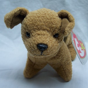 Vintage TY Beanie Baby TUFFY the Dog 6" Bean Bag Stuffed Toy 1996 ...