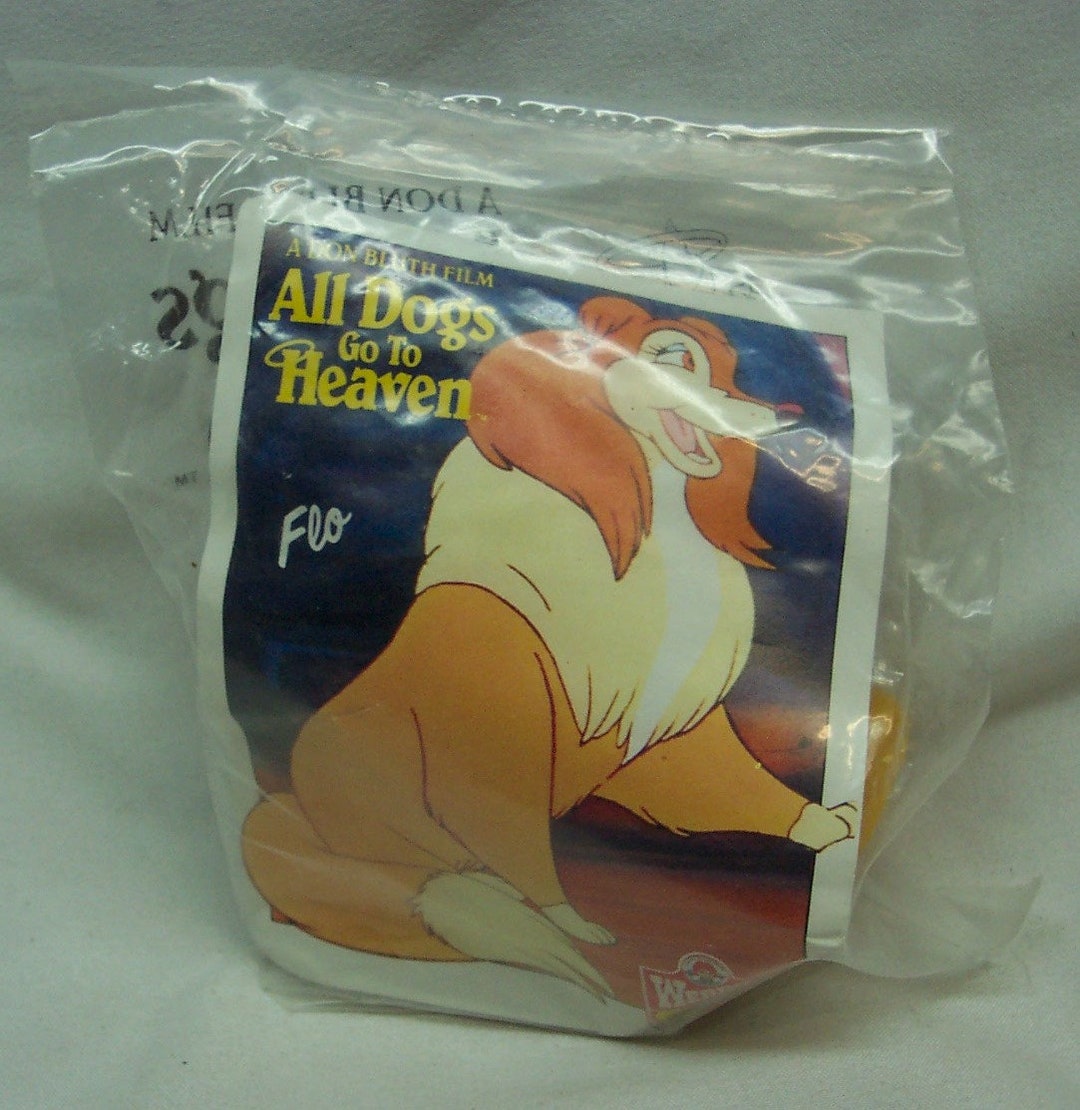 Vintage 1989 All Dogs Go to Heaven FLO DOG 3" Pvc Toy Figure 1980's NEW ...