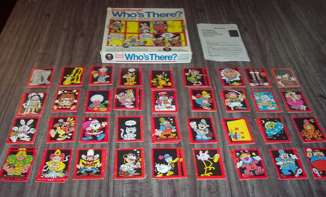 Vintage 1982 Colorforms Knock Knock Who's There A MEMORY Matching Card ...