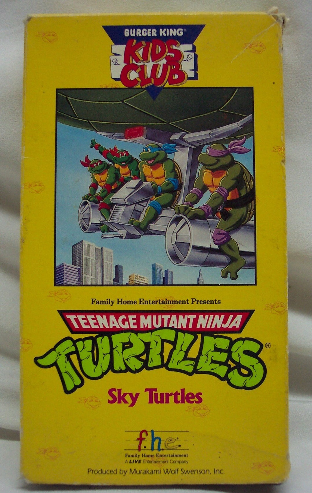 Vintage 1990 Teenage Mutant Ninja Turtles SKY TURTLES VHS Video 1990's ...