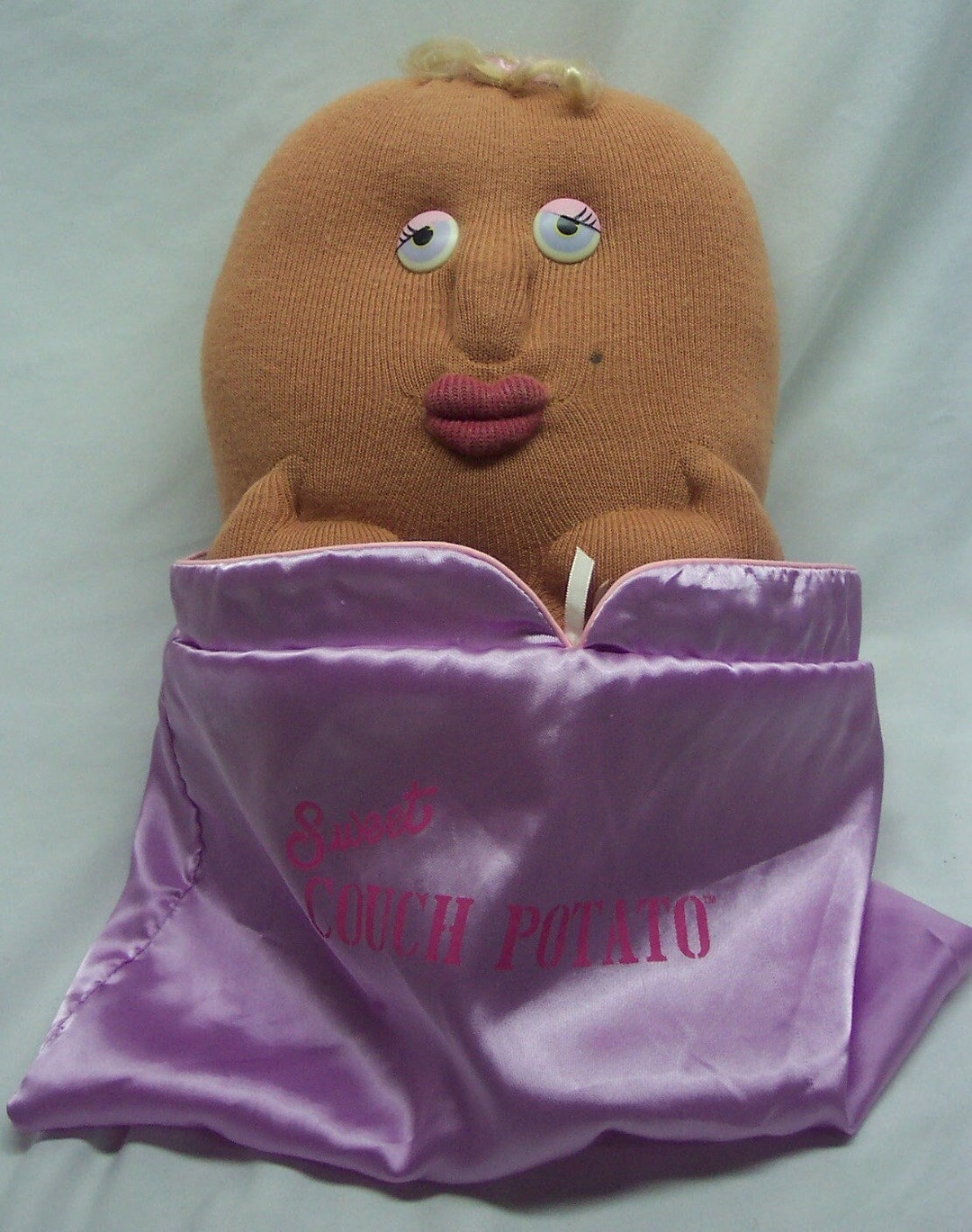 Vintage Coleco 1987 SWEET COUCH POTATO Girl in Sack 12" Plush Stuffed ...