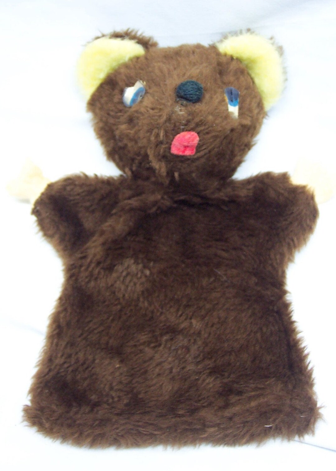 Antique Brown TEDDY BEAR 10" Hand Puppet Plush Stuffed Animal Toy ...