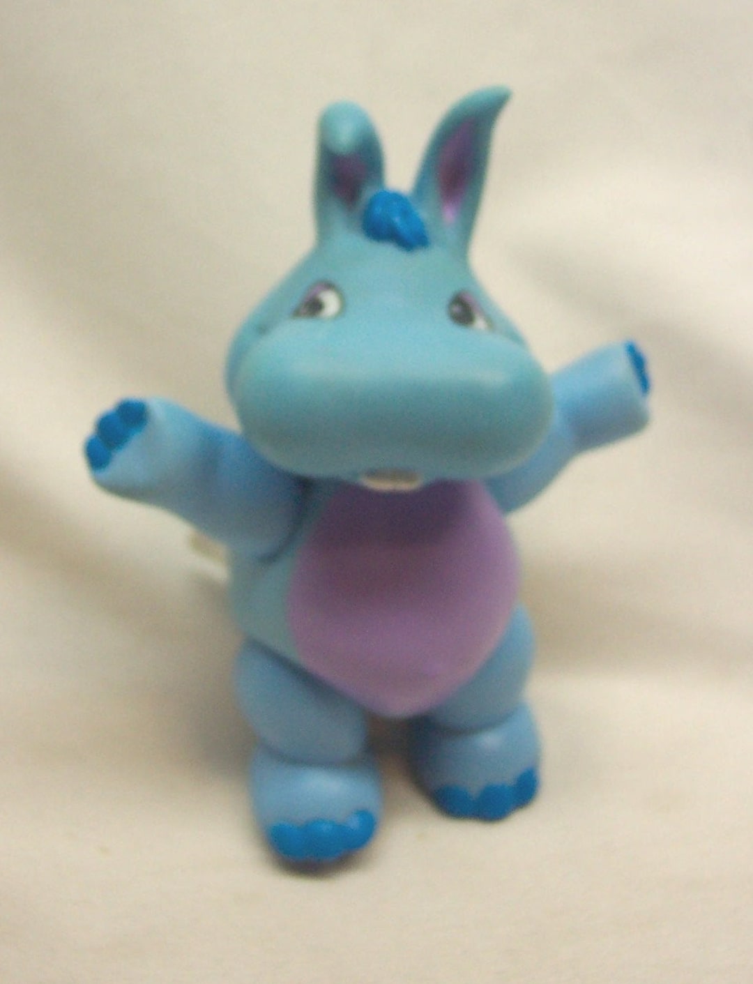 Vintage 1985 the Wuzzles BLUE HOPPOPOTAMUS 4" Toy PVC Action Figure ...