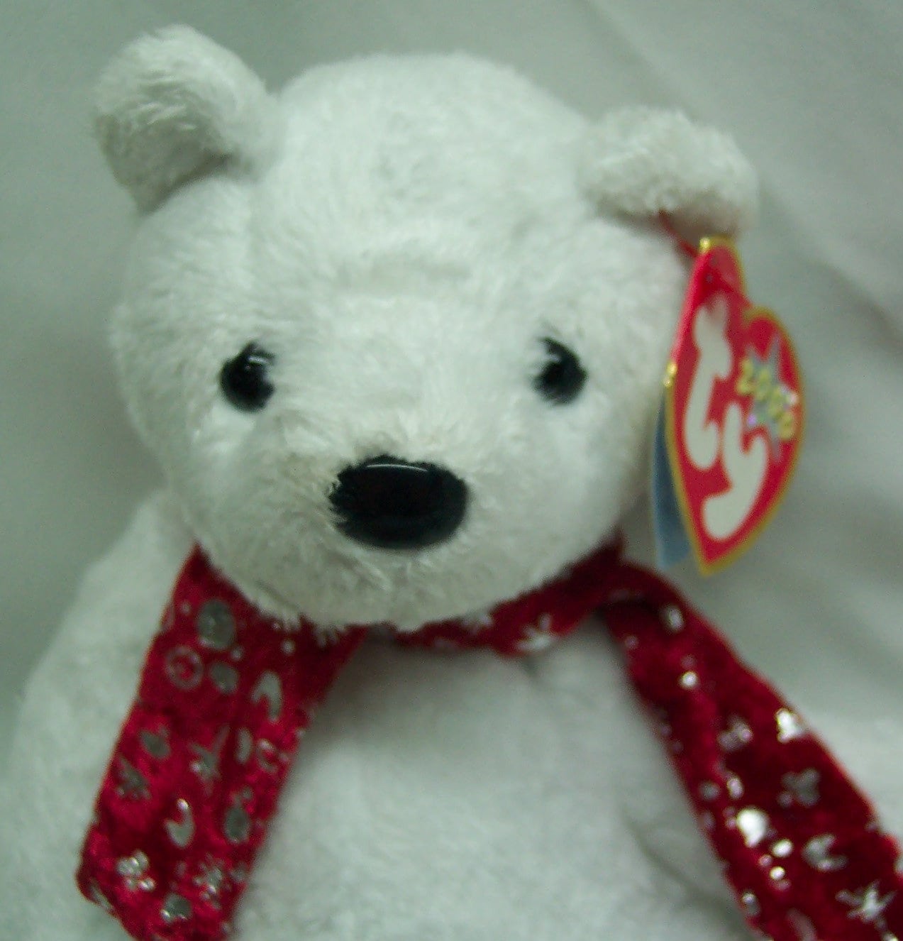 TY 2000 White Holiday Christmas Teddy Bear 7 Bean Bag - Etsy