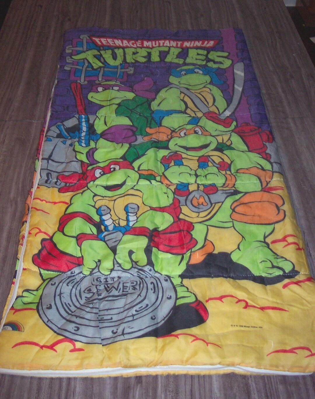Vintage 1990 Teenage Mutant Ninja Turtles Children's Sleeping Bag 30 X ...